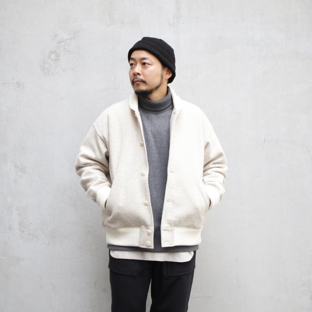 RECYCLED BISHU WOOL VARSITY JACKET | JOURNAL | The Weft CURLY&Co. HEAD STORE